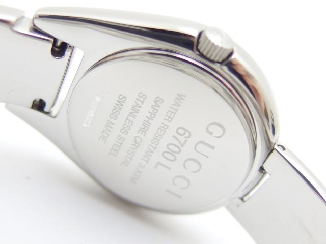 GUCCI グッチ 腕時計 レディース クオーツ SS 黒文字盤 6700L GUCCI グッチ 腕時計 レディース クオーツ SS 黒文字盤 6700L