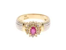 JEWELRY ジュエリーリング K18/PT900/R0.42/D0.22/4.2g/#12【471】N の購入なら「質」の大黒屋（公式）