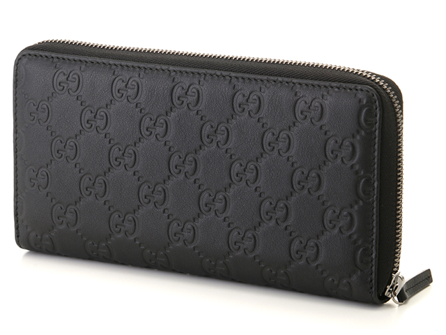 GUCCI グッチ グッチシマ ラウンド長財布 ブラック レザー GUCCI グッチ グッチシマ ラウンド長財布 ブラック レザー