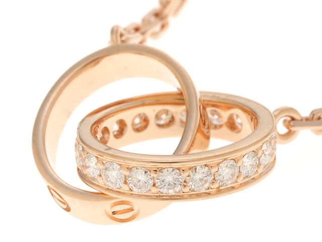Cartier カルティエ ラブ LOVE ネックレス ダイヤモンド ピンク Cartier カルティエ ラブ LOVE ネックレス ダイヤモンド ピンク