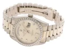 ROLEX ロレックス デイデイト 18049A シルバー ホワイトゴールド メンズ 自動巻き 研磨済み （2143400198729）【200】 の購入なら「質」の大黒屋（公式）