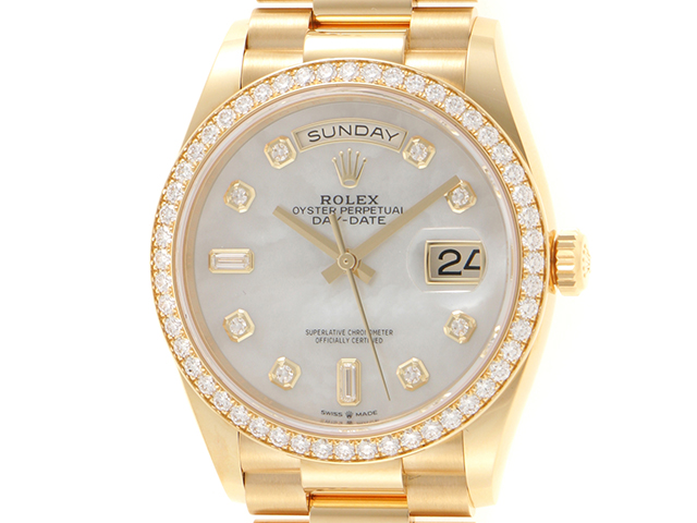 ROREX ロックス デイデイト36 128348RBR YG 10PD Dベゼル Day-Date36 Yellow gold ...