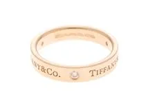TIFFANY&CO ティファニー T&COバンドリング K18ピンクゴールド ダイヤモンド3P 4.8g ＃13 60000945 ...