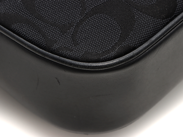 COACH コーチ シグネチャー 6091 ワンショルダー ブラック/キャンパス レザー【434】 の購入なら「質」の大黒屋（公式）