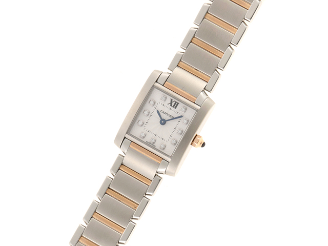 cartier カルティエ タンクフランセーズSM WE110004 SS×PG cartier カルティエ タンクフランセーズSM WE110004 SS×PG