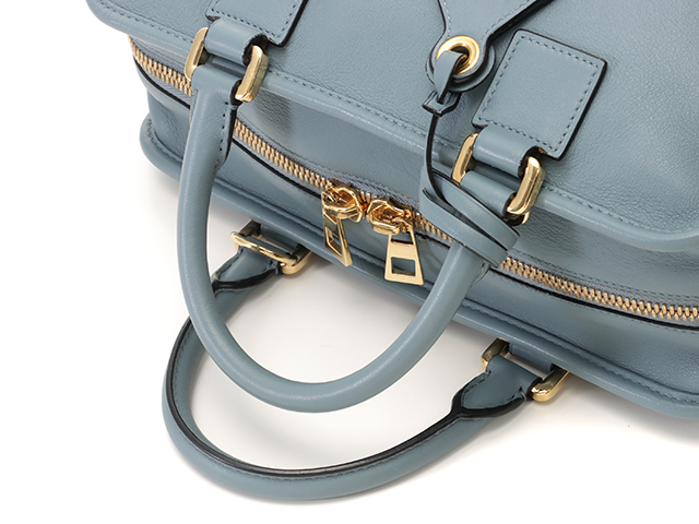 LOEWE ロエベ アマソナ28 ブルー グレー レザー 352.30.N03 LOEWE ロエベ アマソナ28 ブルー グレー レザー 352.30.N03