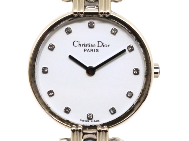 Dior ディオール 腕時計 バギラ SS ホワイト/12ポイントダイヤ D44-120 クォーツ レディース 2148103946486 ...