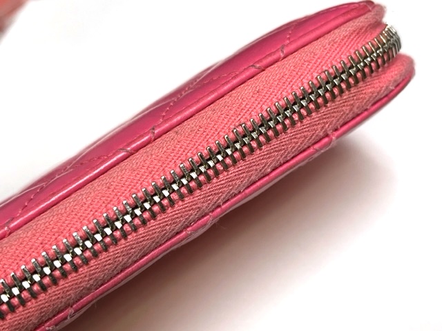 CHANEL シャネル 長財布 マトラッセ ラウンド ピンク 金具 CHANEL シャネル 長財布 マトラッセ ラウンド ピンク 金具