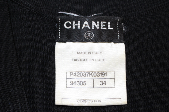 CHANEL シャネル 長袖ニット レディース34 ブラック ウール CHANEL シャネル 長袖ニット レディース34 ブラック ウール