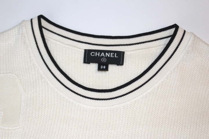 CHANEL シャネル トップス 半袖ニット クルーネック CHANEL シャネル トップス 半袖ニット クルーネック