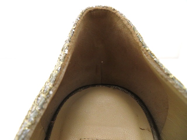 JIMMY CHOO ジミーチュウ パンプス シルバー/ゴールド ラメ JIMMY CHOO ジミーチュウ パンプス シルバー/ゴールド ラメ