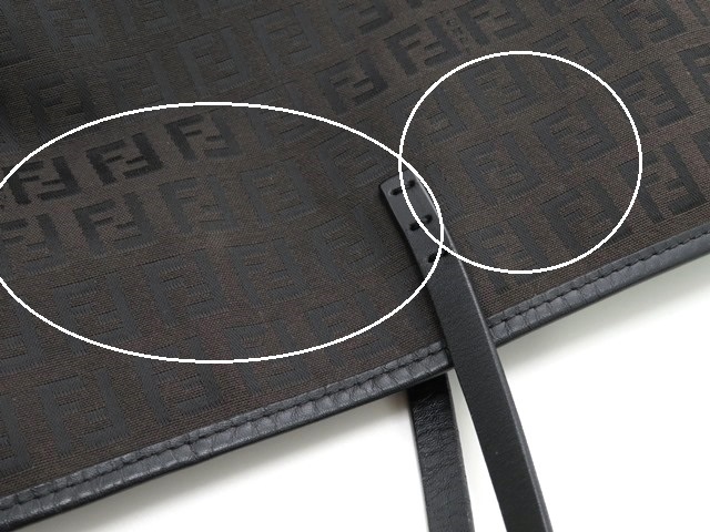 FENDI フェンディ トートバッグ ズッキーノ キャンバス レザー FENDI フェンディ トートバッグ ズッキーノ キャンバス レザー